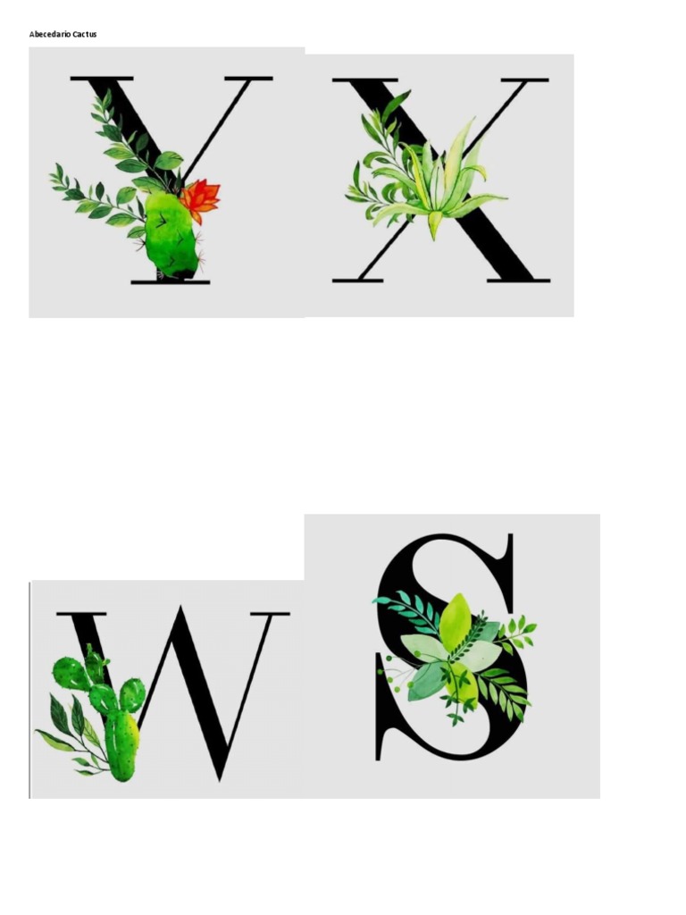 Abecedario Cactus | PDF