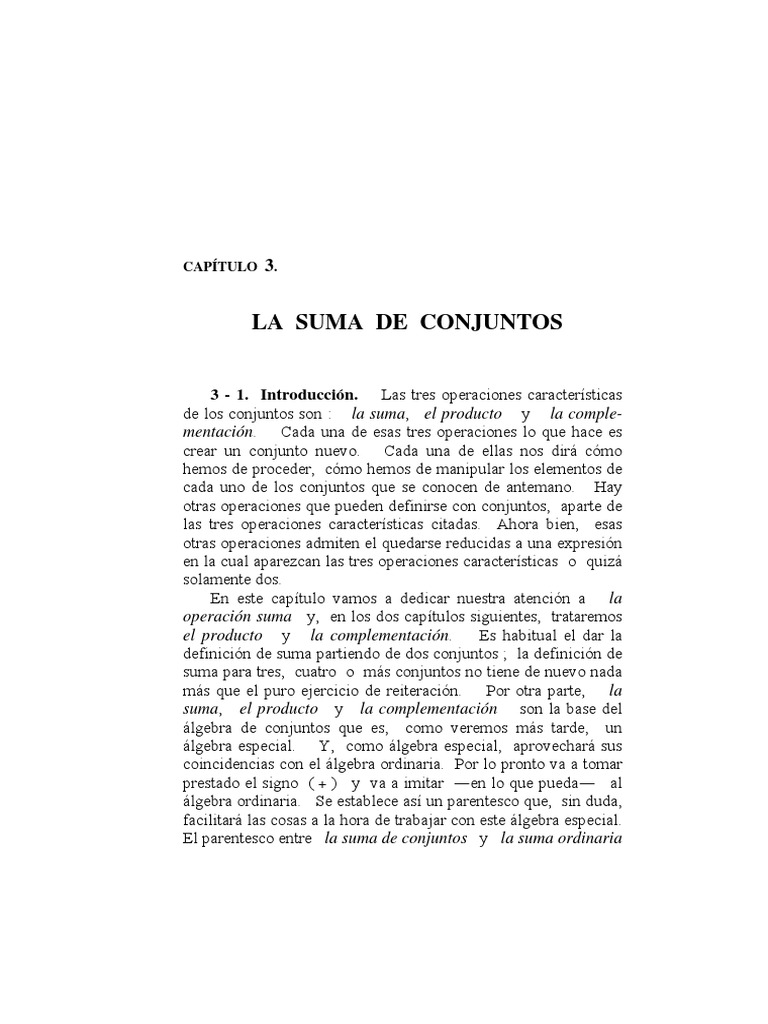 Suma de Conjuntos: Conceptos y Ejemplos | PDF | Métodos y materiales de ...