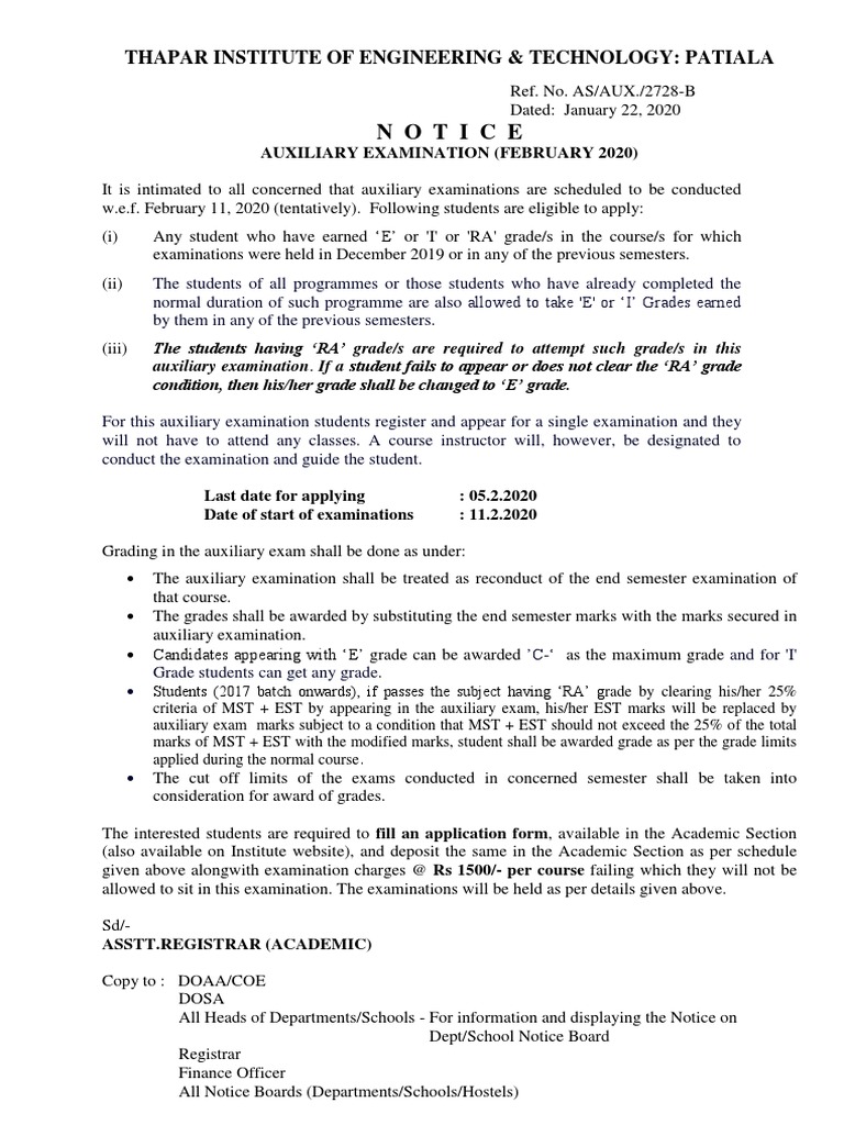 Auxiliary Examination (Feb. 2020 PDF | PDF