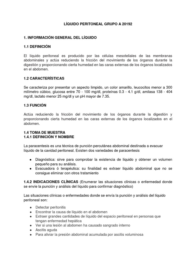 Liquido Peritoneal A 20192 PDF | PDF