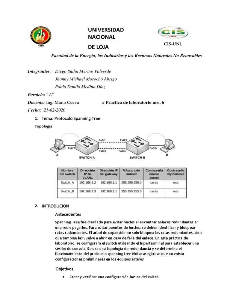 Practica Spanning Tree | PDF