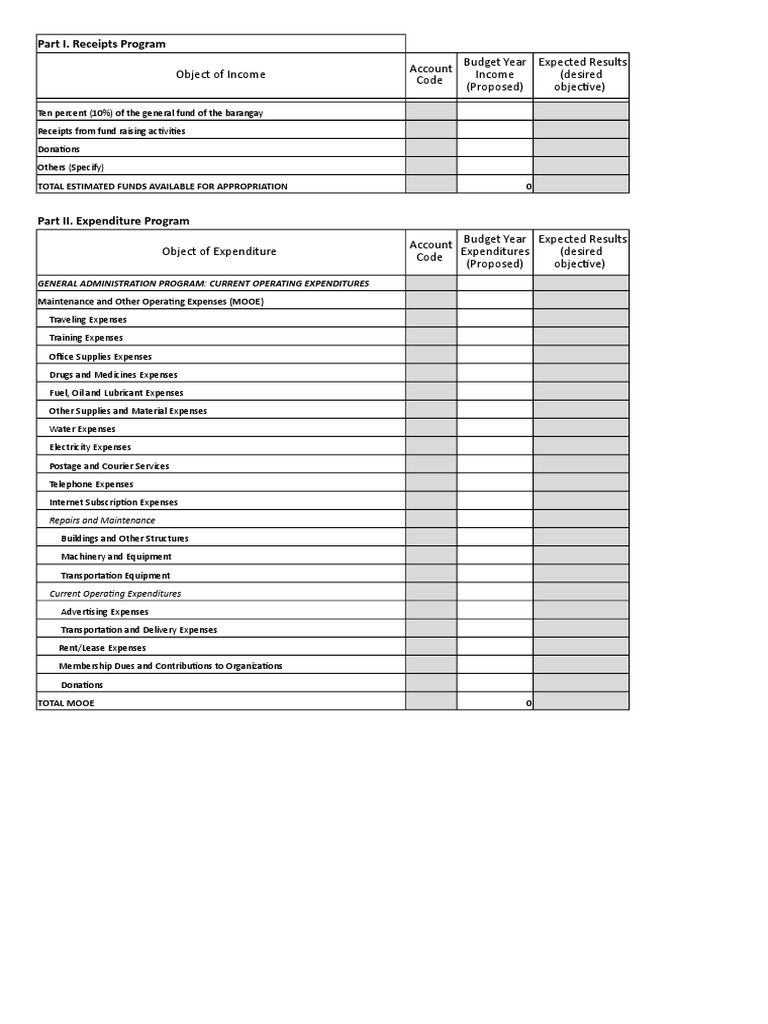 SK Budget Format | PDF | Business | Finance & Money Management