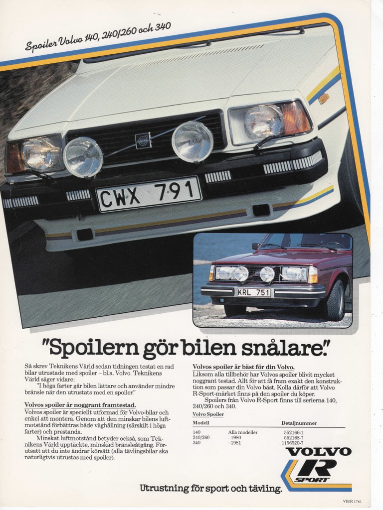 Volvo R-Sport Front Spoilers. | PDF