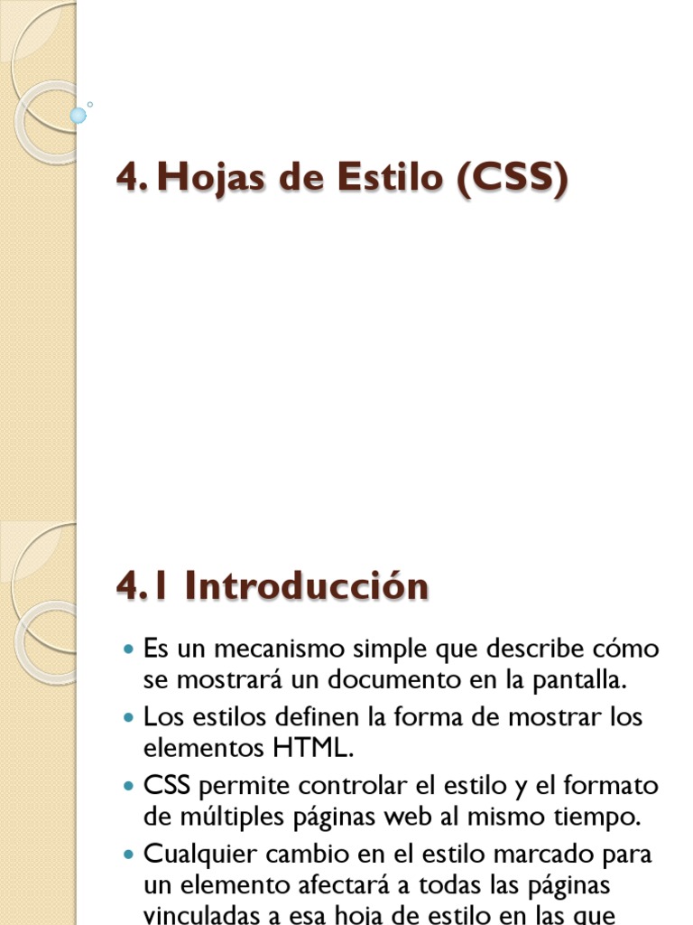 Hojas de Estilo (CSS) | PDF | Arte | Informática