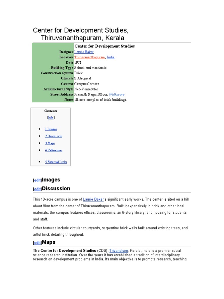 Center For Development Studies | PDF | Architectural Elements ...