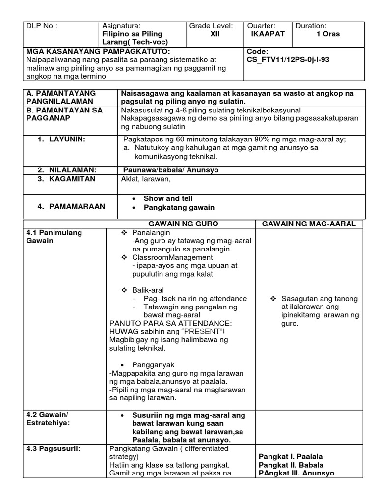 Paalala Anunsiyo Babala 1 | PDF