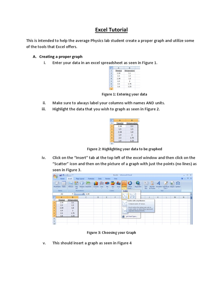Excel Graphing for Physics Students | PDF | Chart | Microsoft Excel
