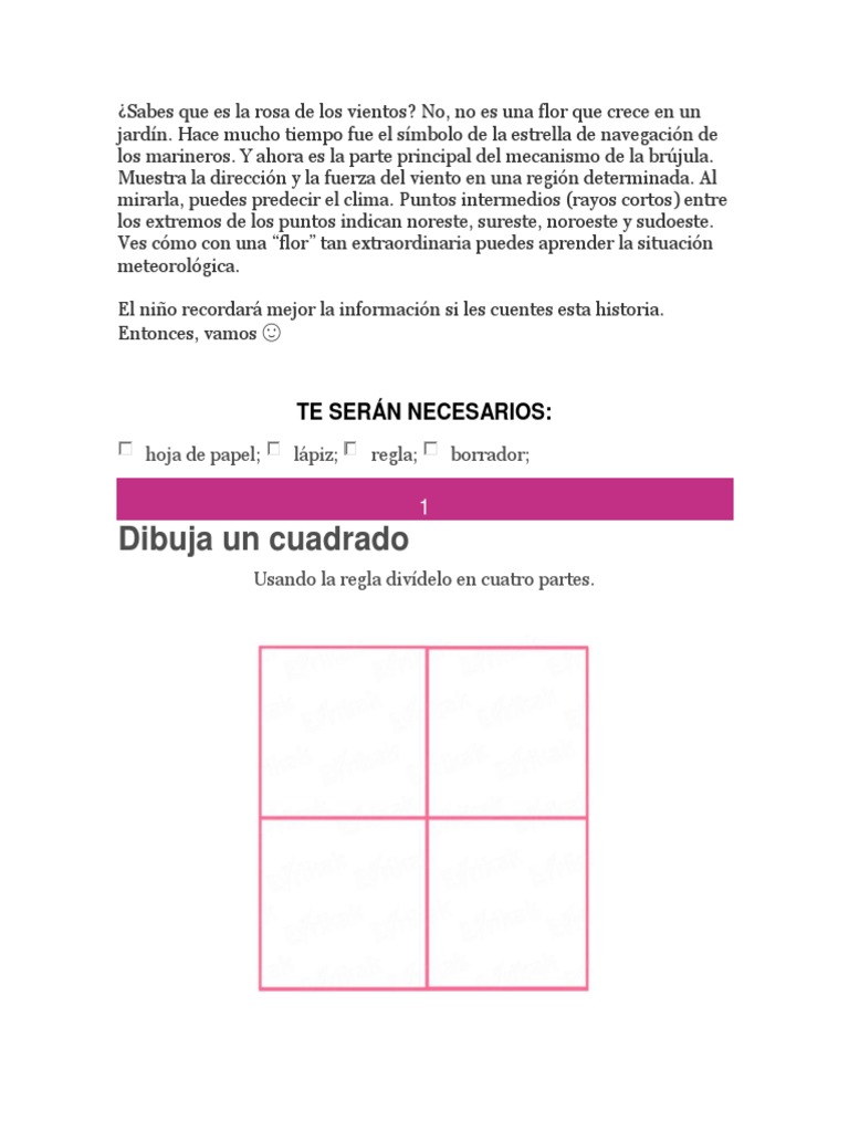 Cómo dibujar la rosa de los vientos | PDF