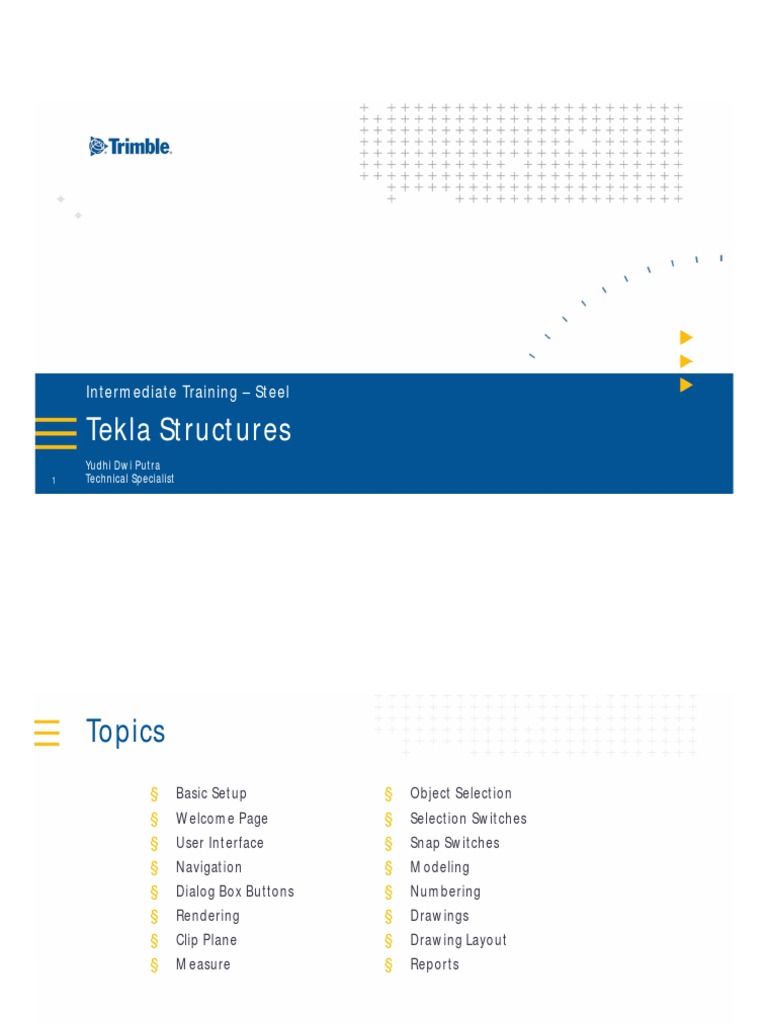 Tekla Structures Intermediate Training - Steel | PDF