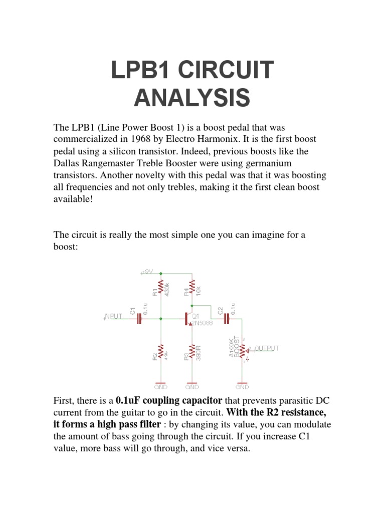 LPB1 Circuit Analysis | PDF