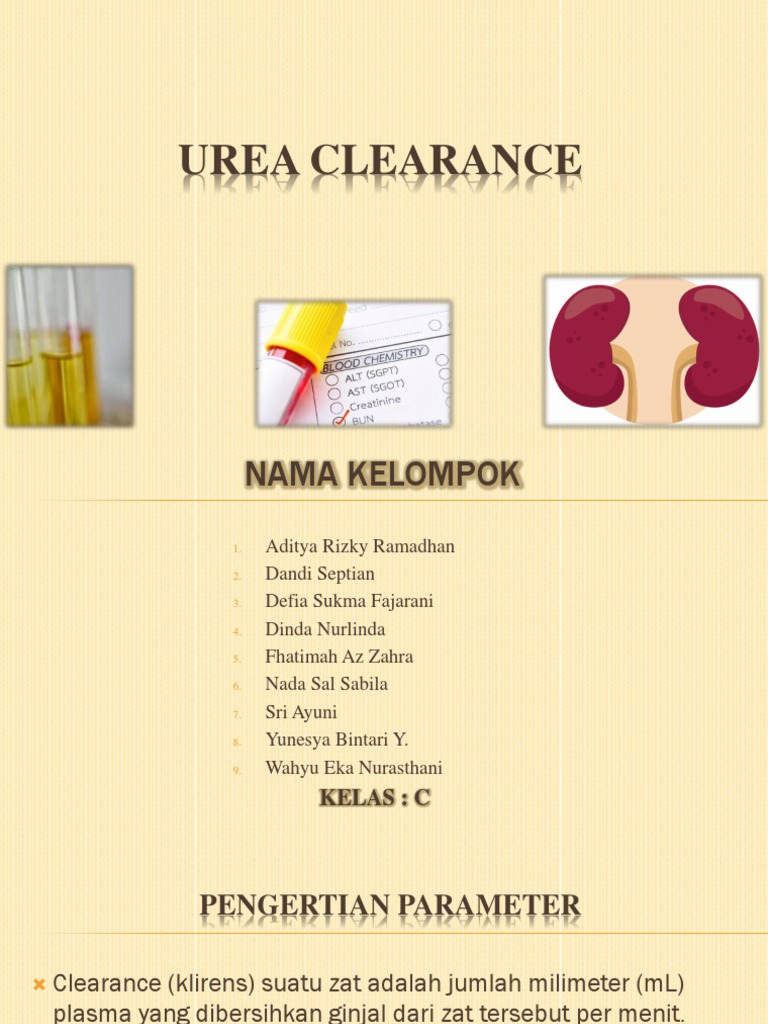 Urea Clearance Kel.4c | PDF