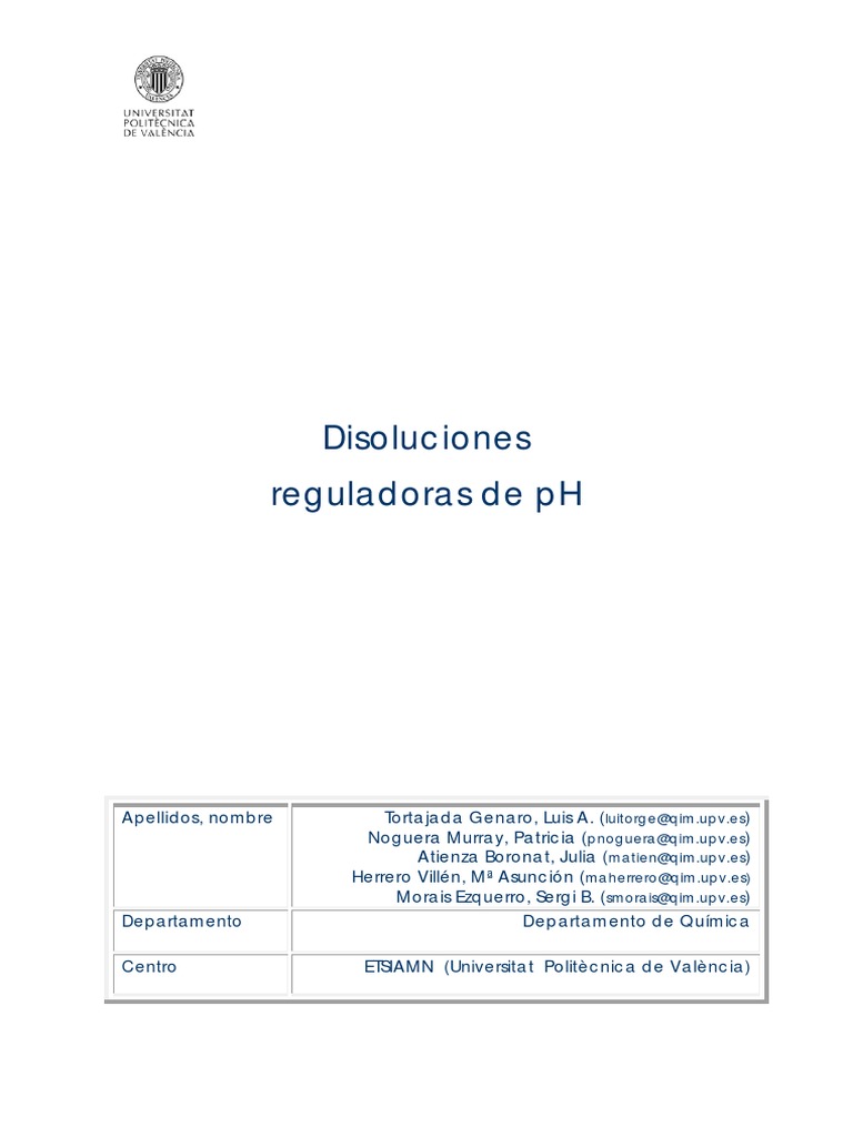FINAL Articulo Docente 4 Disoluciones Reguladoras de PH PDF | PDF