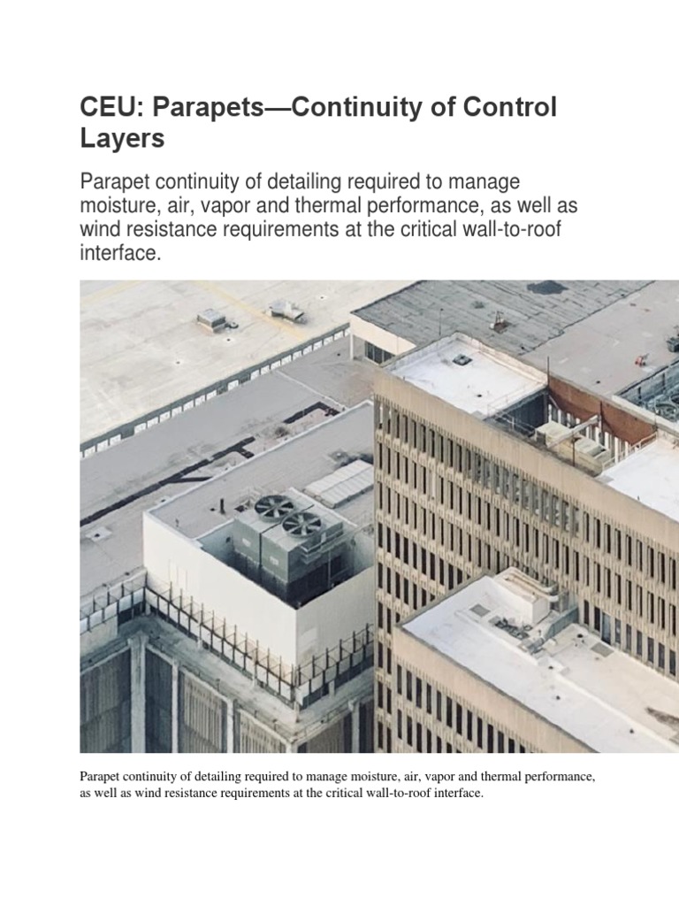 Parapets Important | PDF | Building Insulation | Framing (Construction)