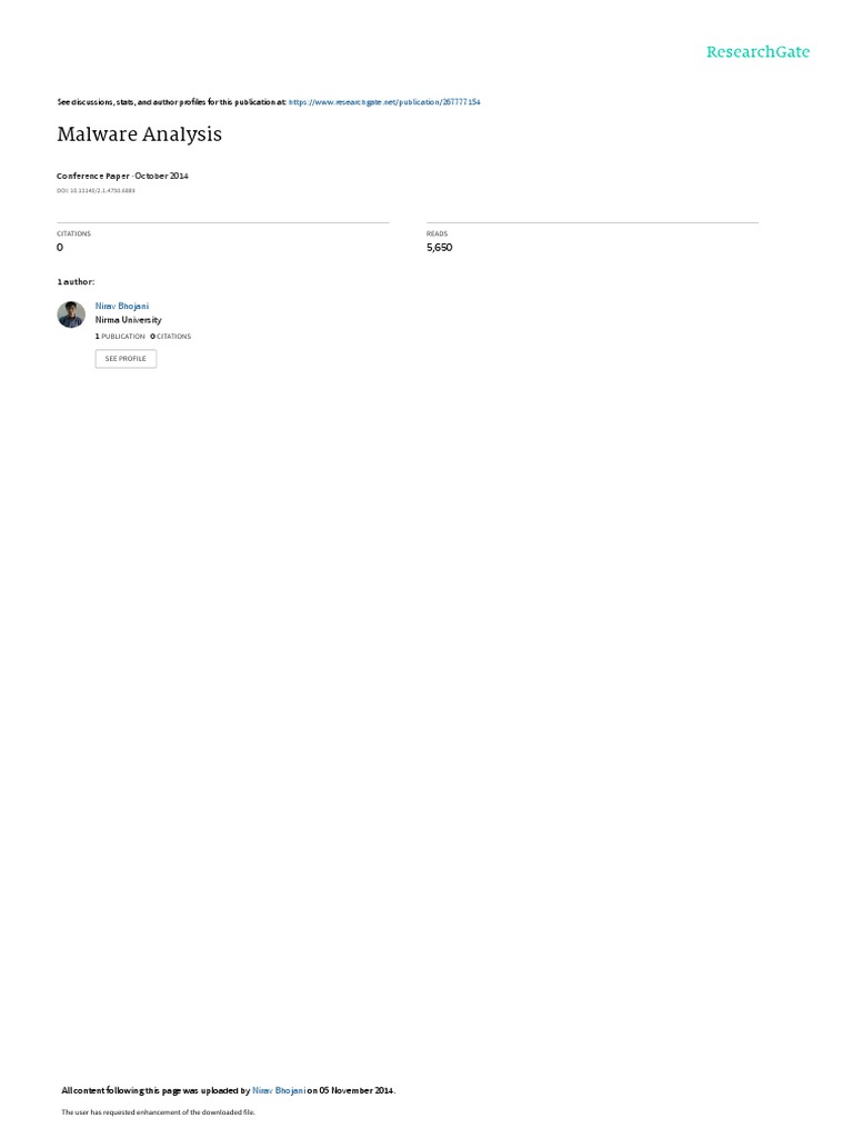 Malware Analysis | PDF | Malware | Computer Program