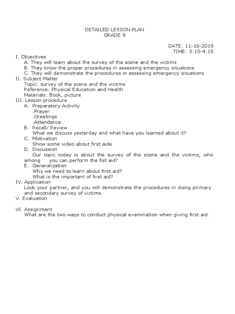 Mapeh G-9 1 | PDF | Lesson Plan | Physical Education