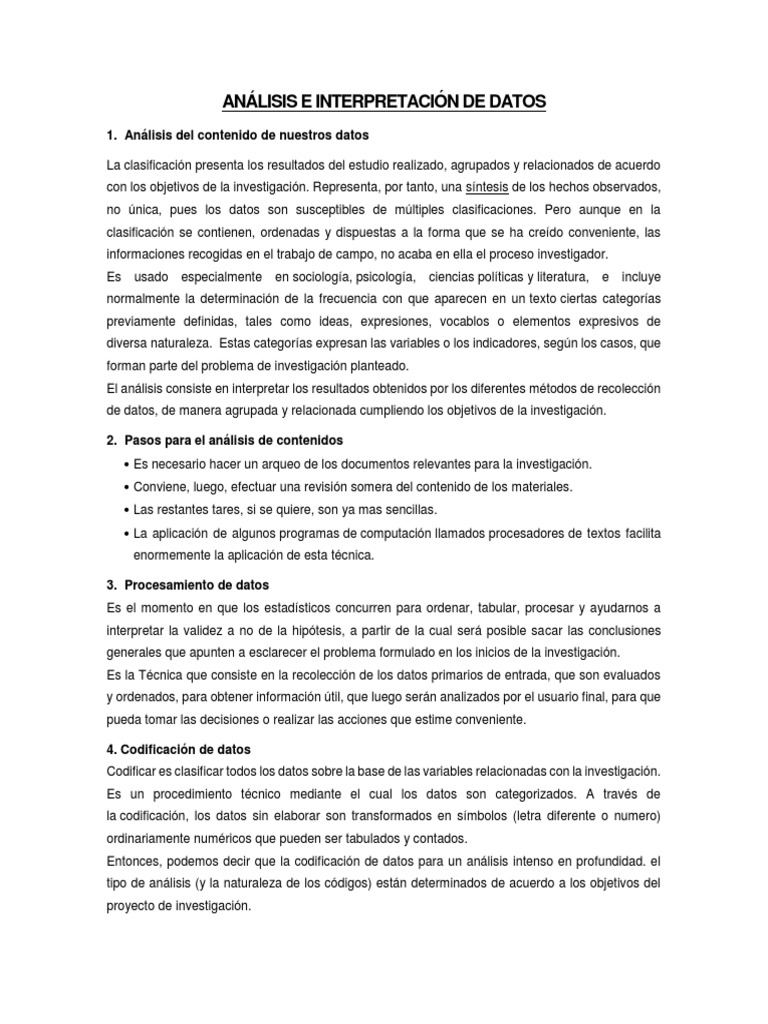 Analisis e Interpretacion de Resultados | PDF | Estadísticas | Validez ...