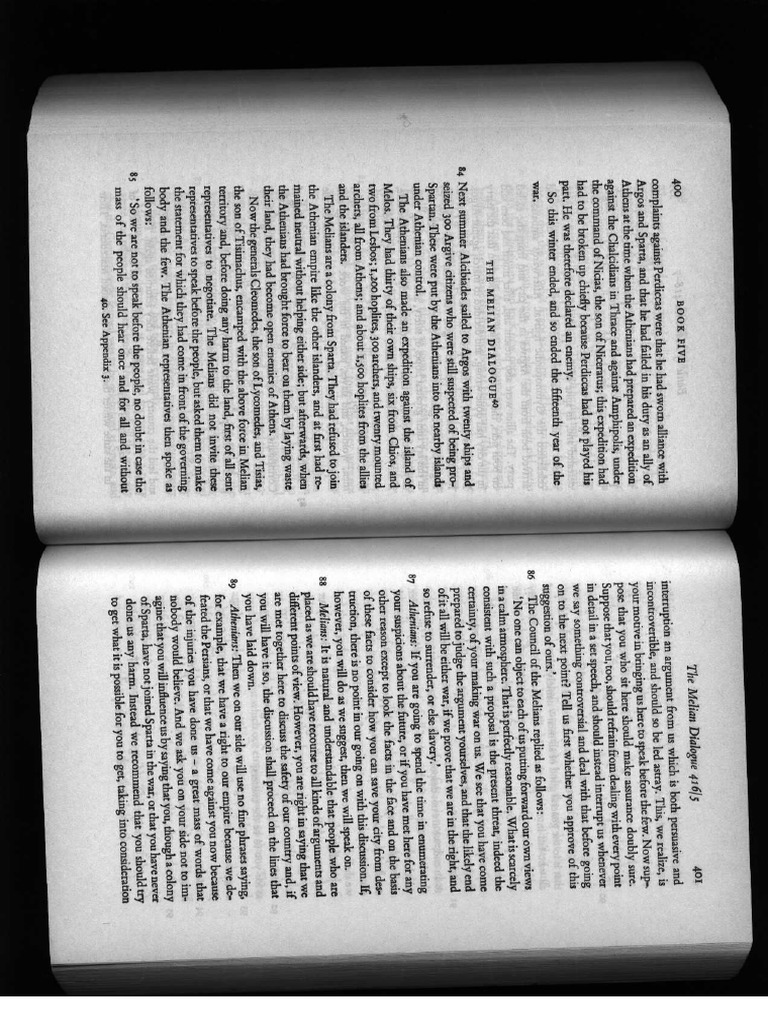 Melian Dialogue PDF | PDF