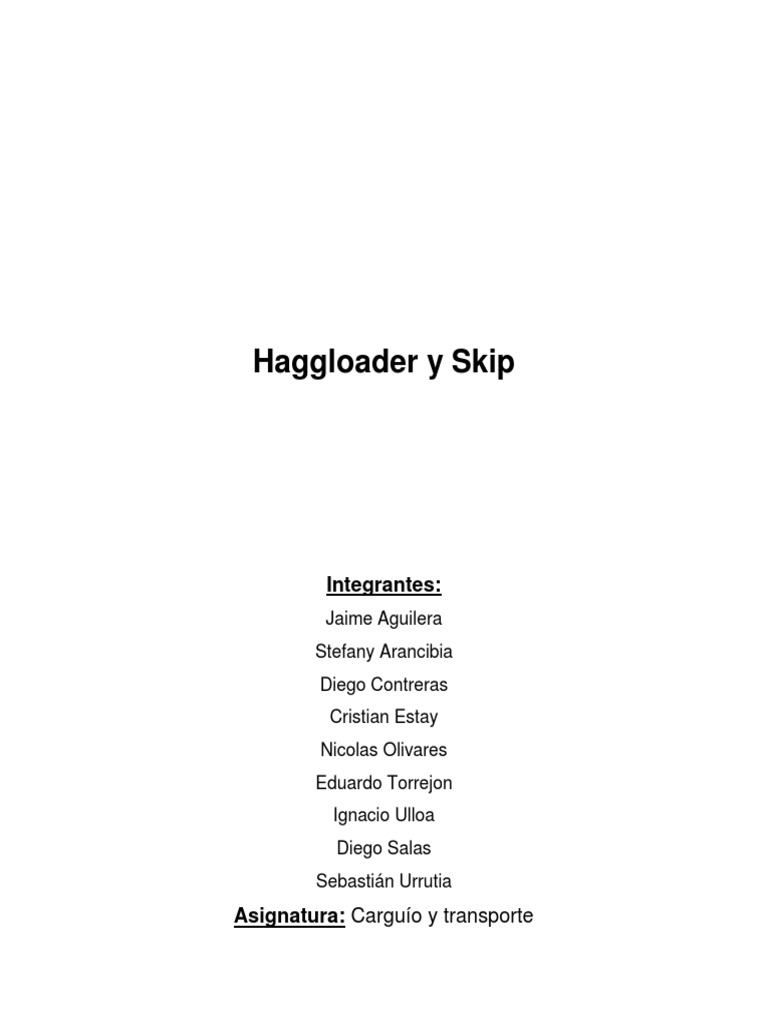 Haggloader y Skip | PDF | Minería | Transporte