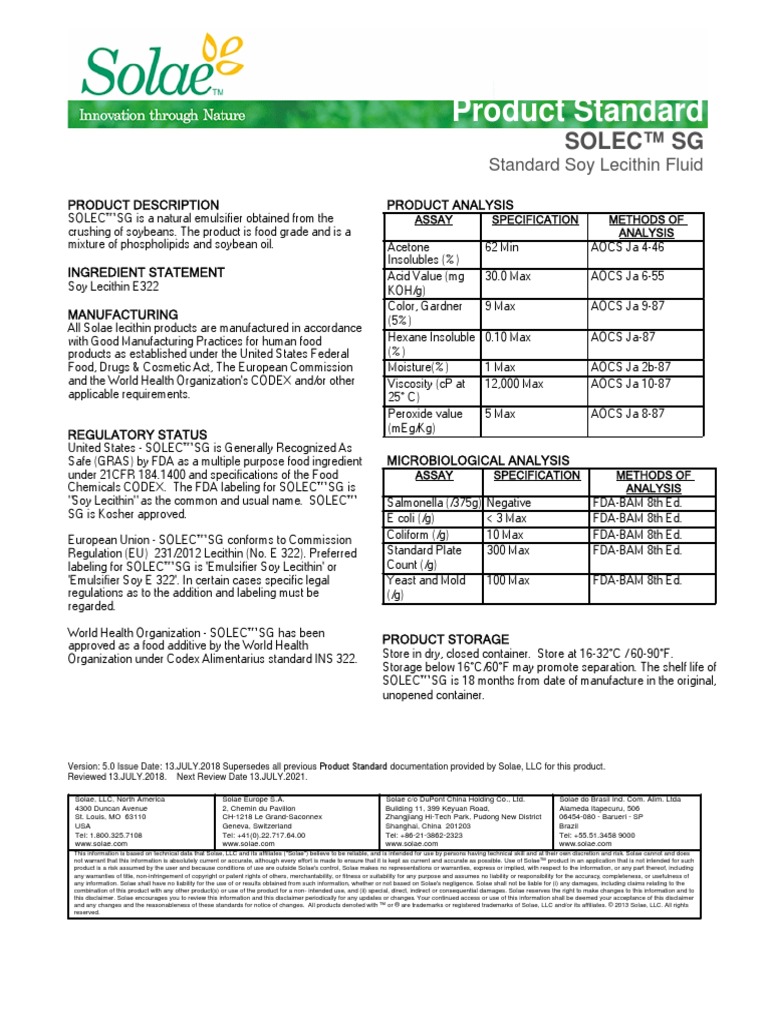 Solec SG PS | PDF | Food And Drink | Business