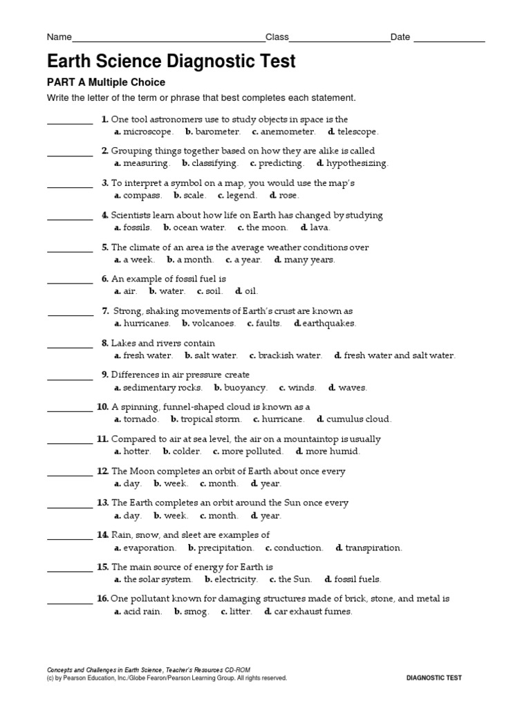 Earth Science Test 2 | PDF | Earth | Rock (Geology)