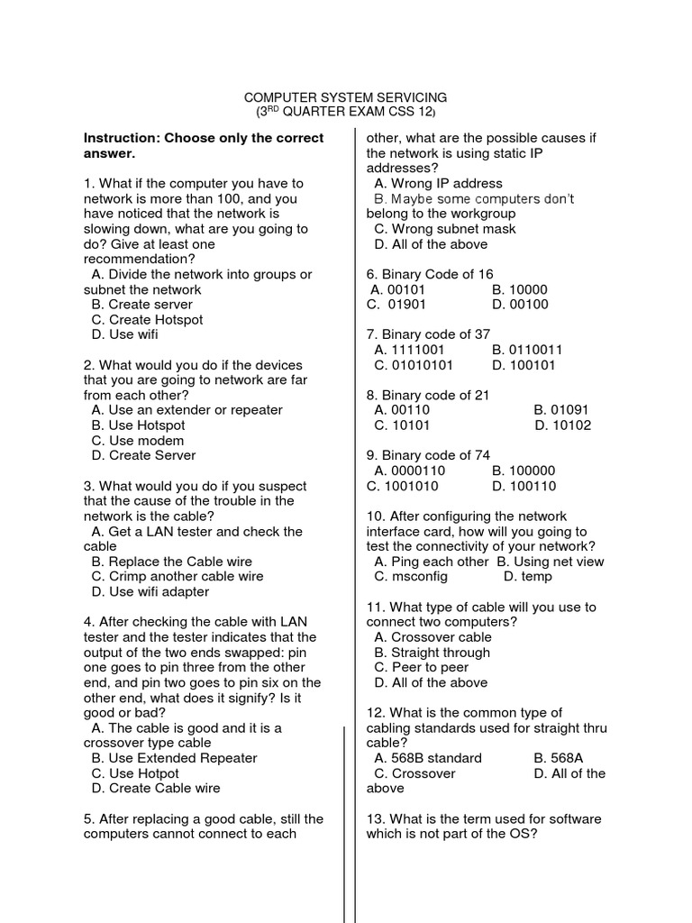 CSS 12 Midterm Exam | PDF | Booting | Bios