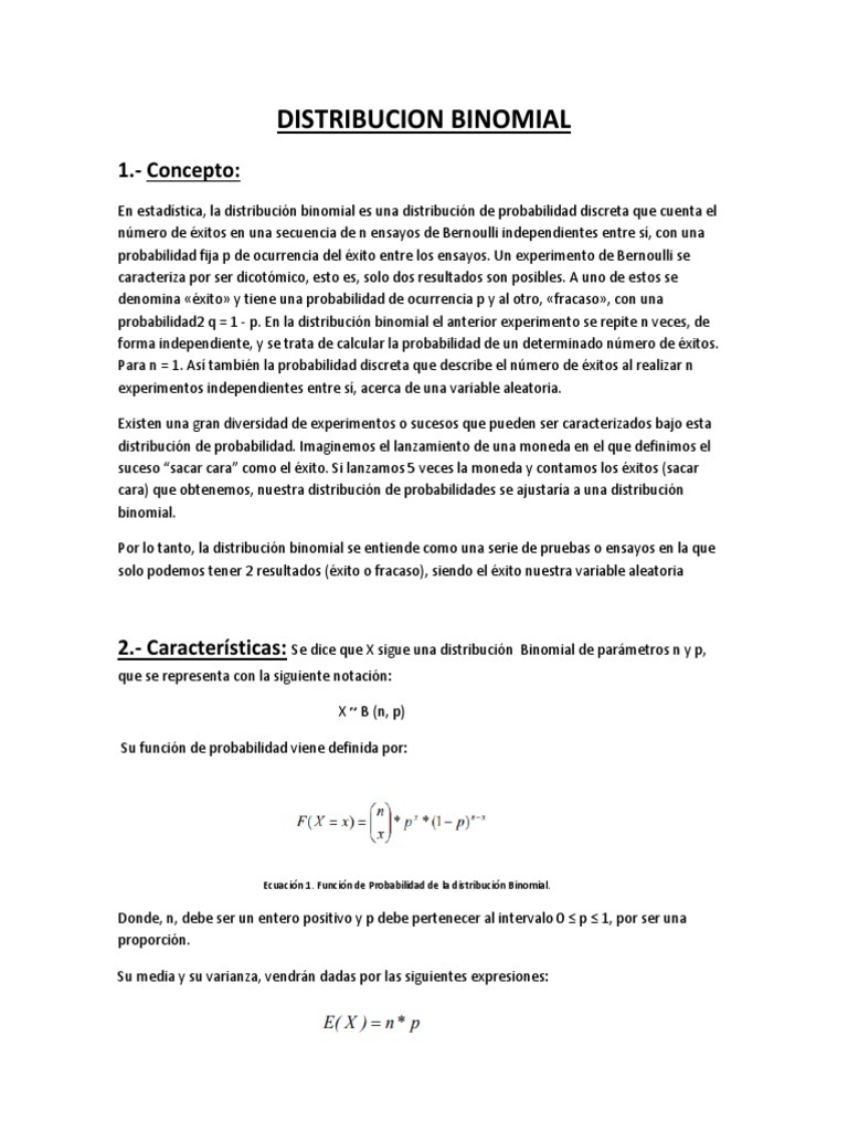 Distribucion Binomial | PDF | Distribución normal | Distribución de probabilidad