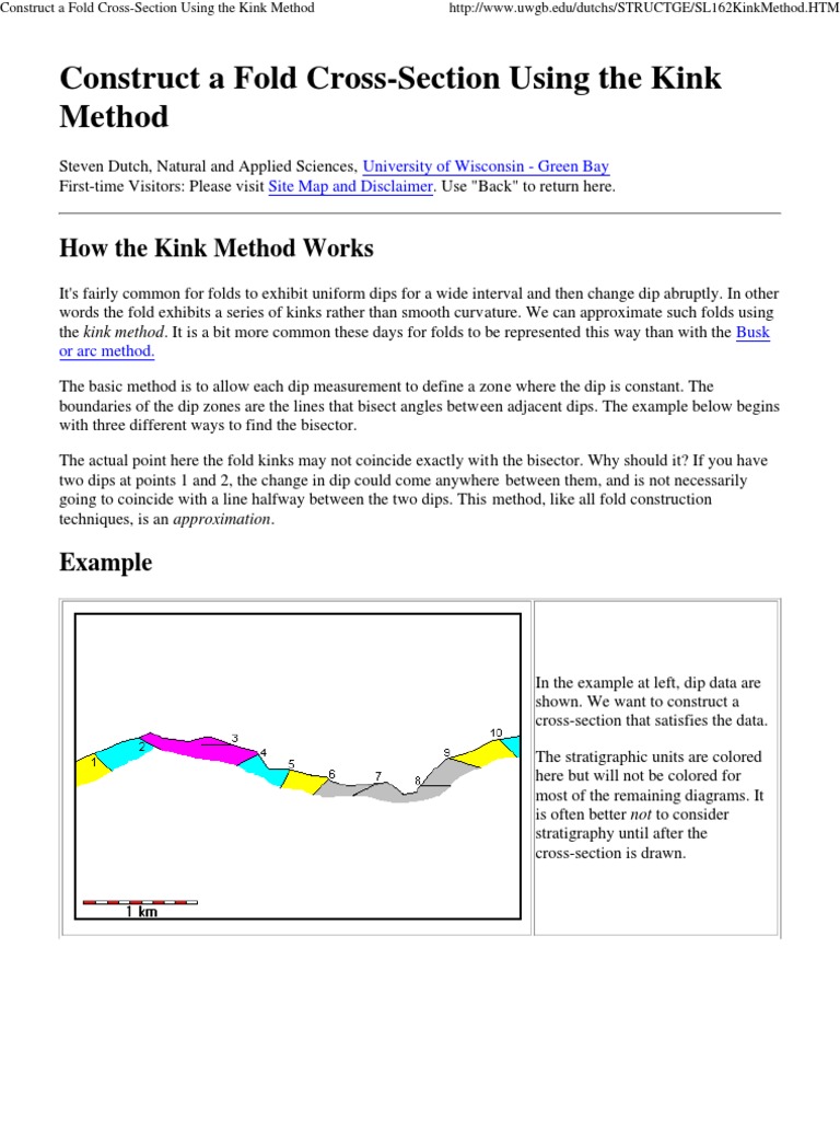 Kink Method for Fold Cross-Sections | PDF | Angle | Geometry