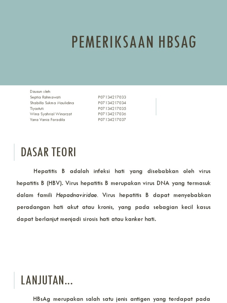 Prosedur dan Interpretasi Hasil HBsAg | PDF | Memasak, Makanan, & Anggur
