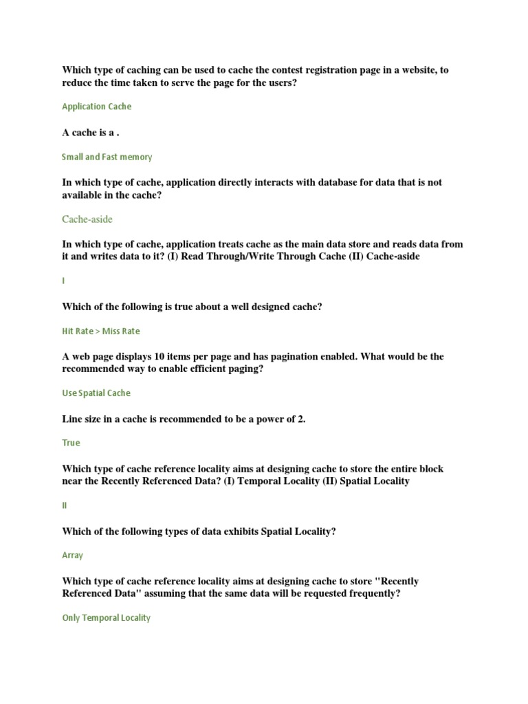 Caching Techniques | PDF