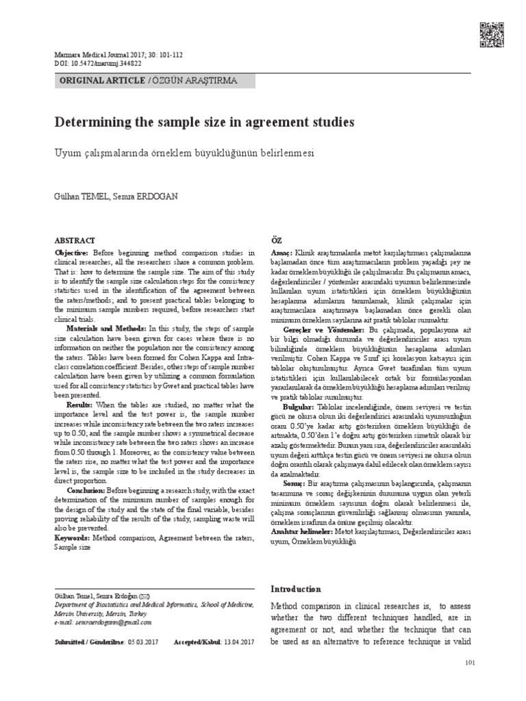 Kappa Sample Size | PDF