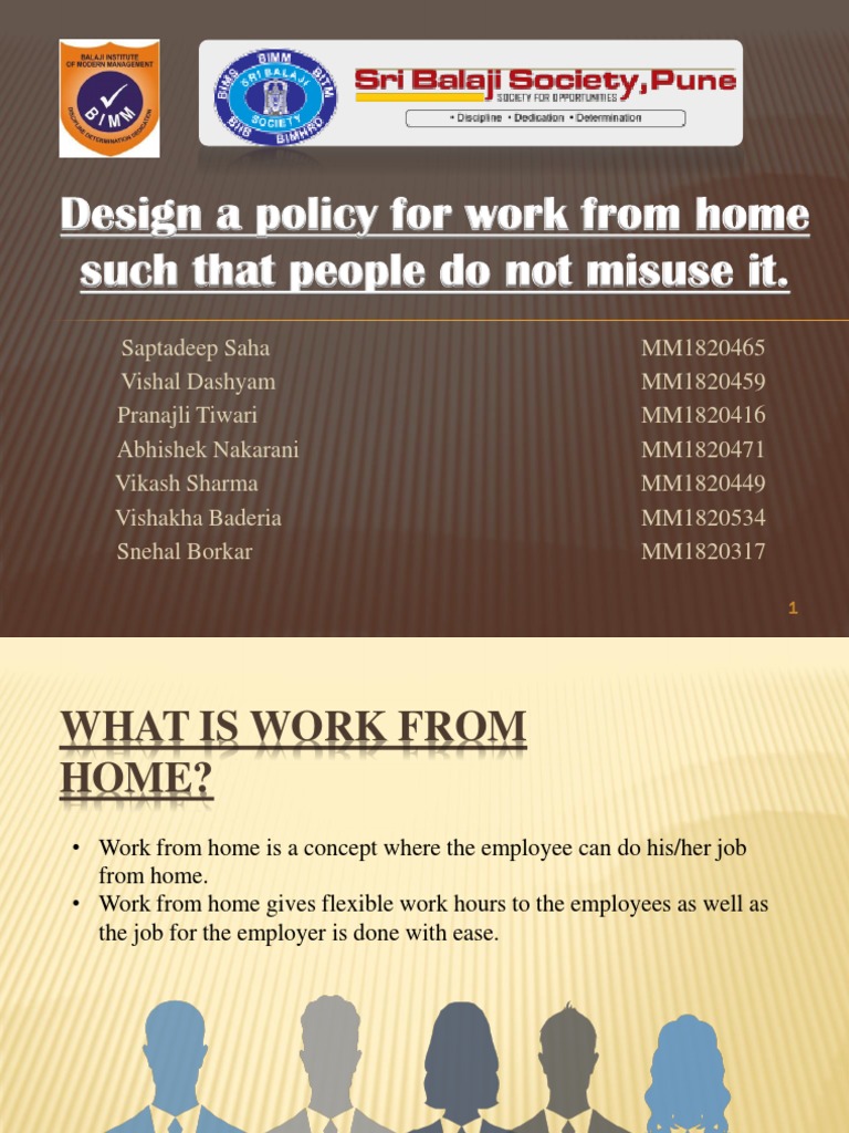 Work From Home Policy | PDF | Telecommuting | Employment