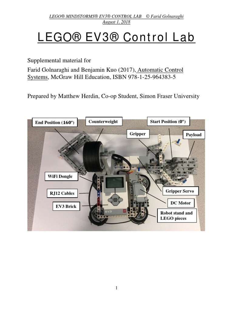 LEGO EV3 Control Lab Matthew Herdin August 1 2018-FG | PDF | Electric ...