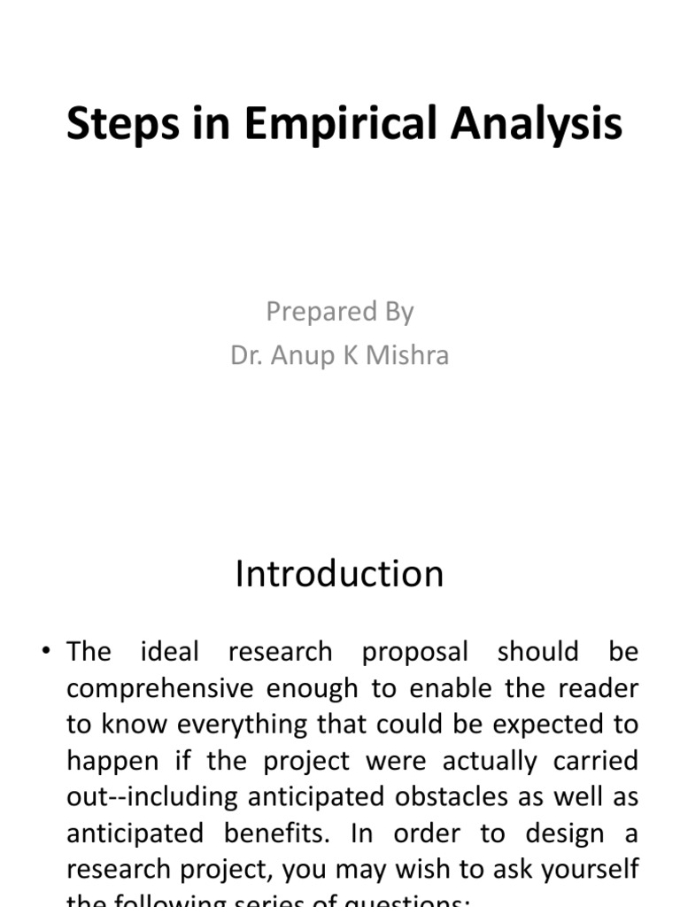 Steps in Empirical Analysis | PDF | Data Analysis | Scientific Method