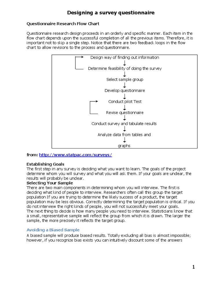 Designing A Survey Questionnaire | PDF | Survey Methodology | Sampling ...