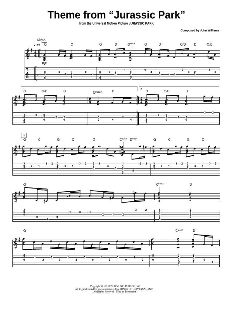 Theme From "Jurassic Park" | PDF