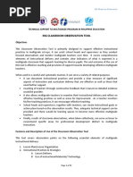 GIYA Teachers Classroom Visitation Tool G1 3 | PDF | Learning ...