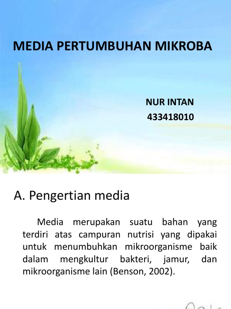 Media Pertumbuhan Mikroba