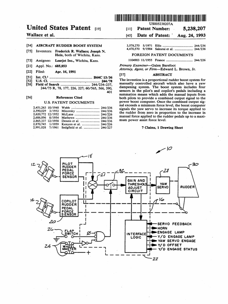 Aircraft Rudder Boost System Patent | PDF