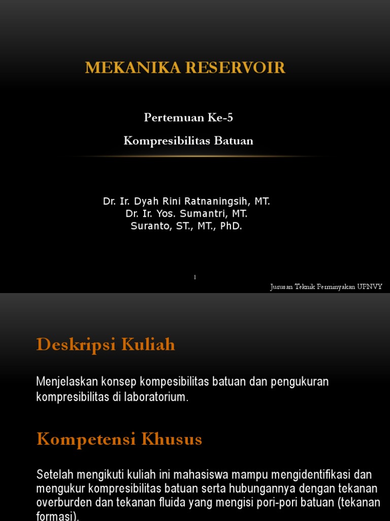 Kompresibilitas Batuan Reservoir | PDF