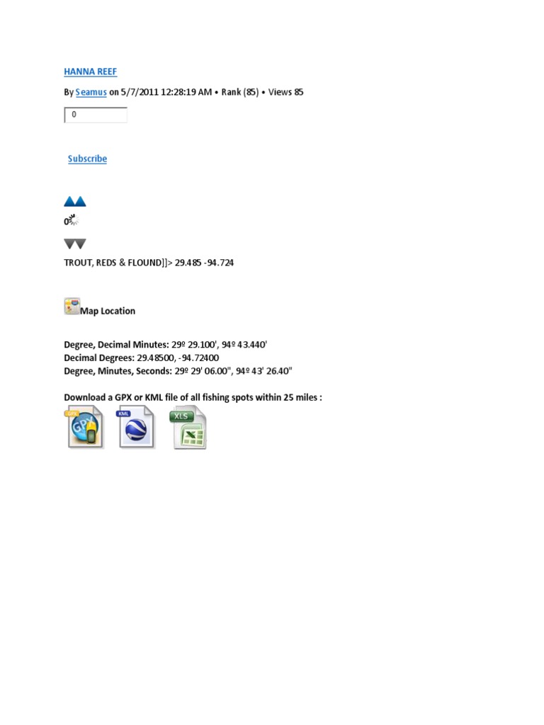Hanna Reef | PDF