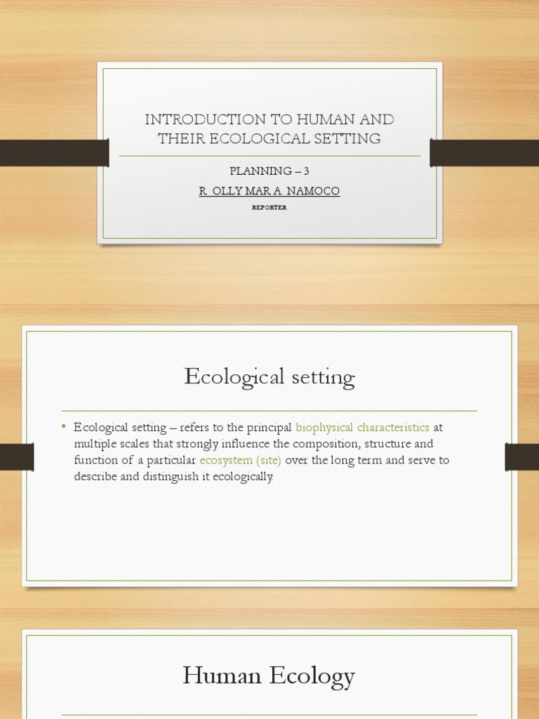 Introduction To Human and Their Ecological Setting | PDF