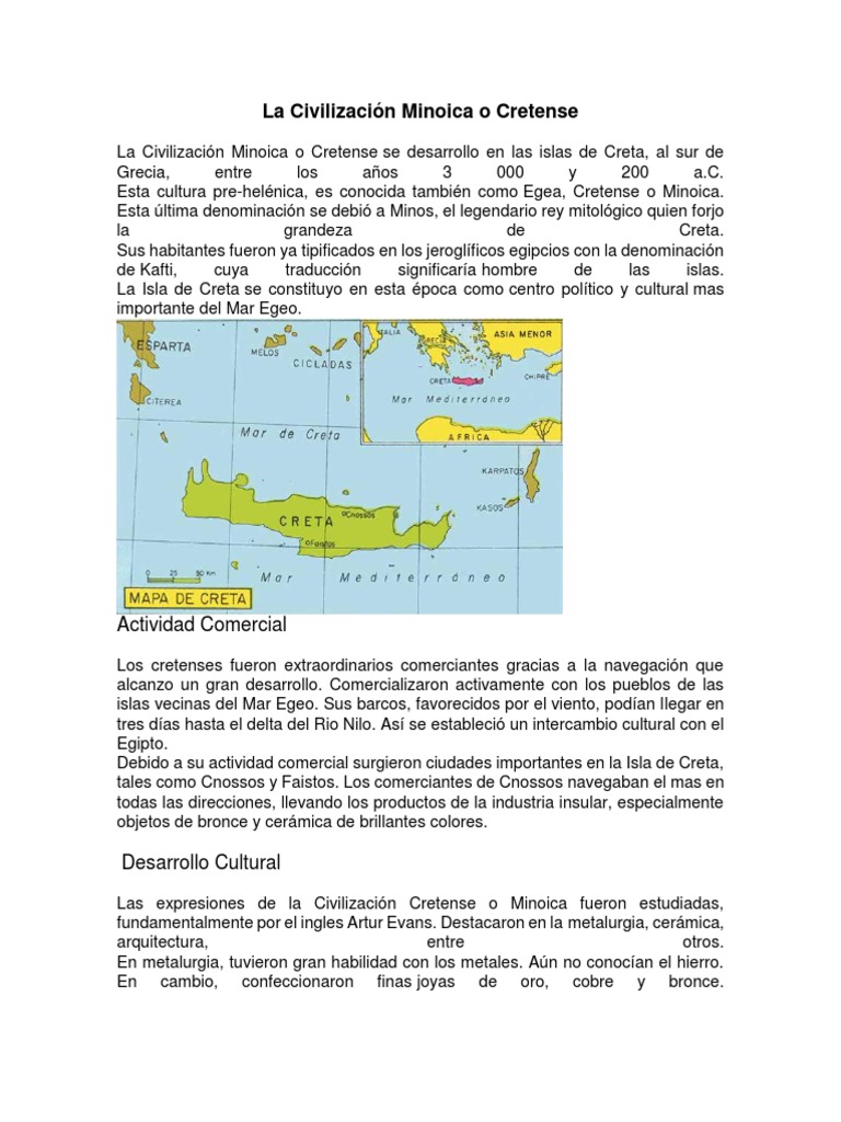 La Civilización Minoica o Cretense | PDF