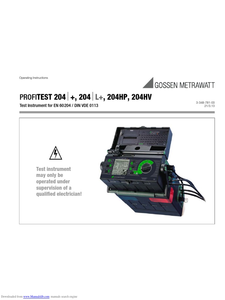 Manual Profitest 204 | PDF