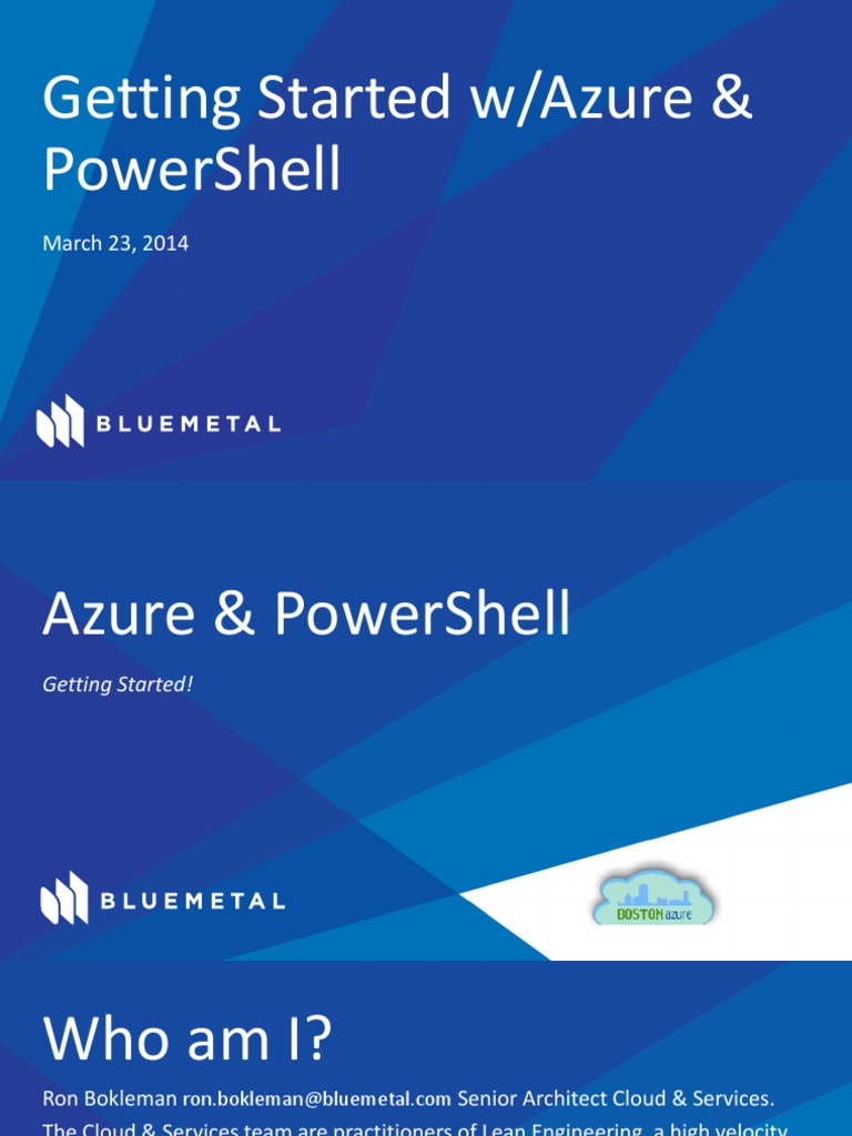 Getting Started Azure Powershell Bostonazuregroup | PDF