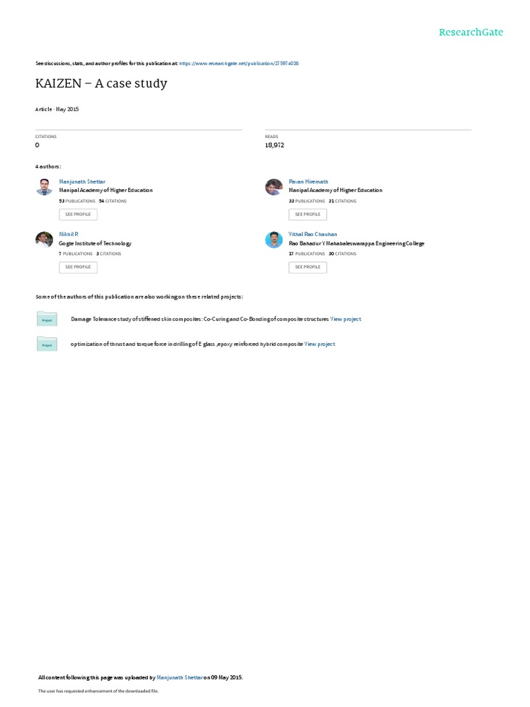 KAIZEN A Case Study | PDF