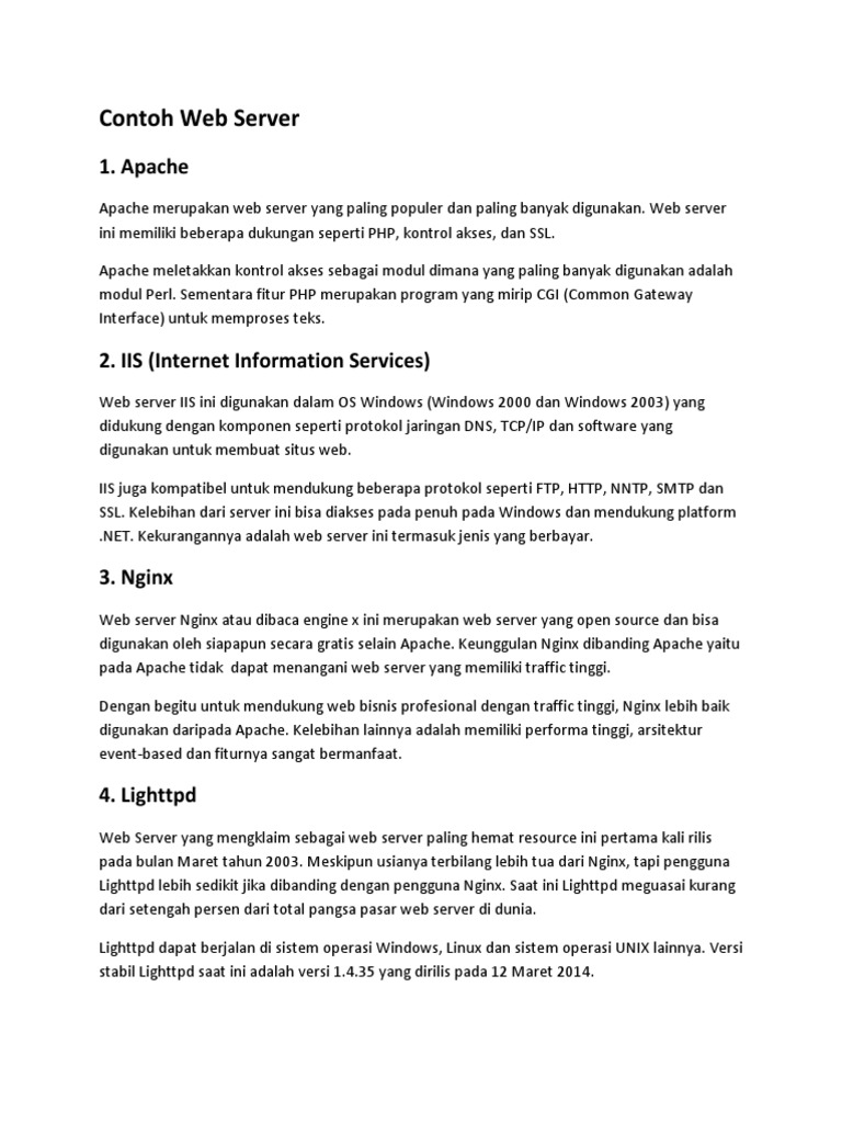 Contoh Web Server | PDF