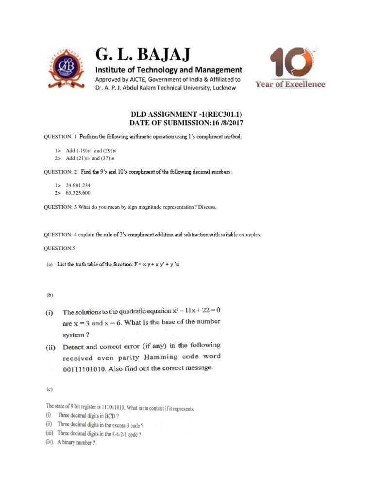 DLD Assignment 1 | PDF