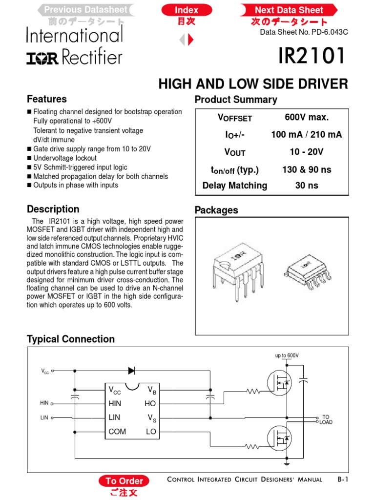 IR2101 Datasheet | PDF