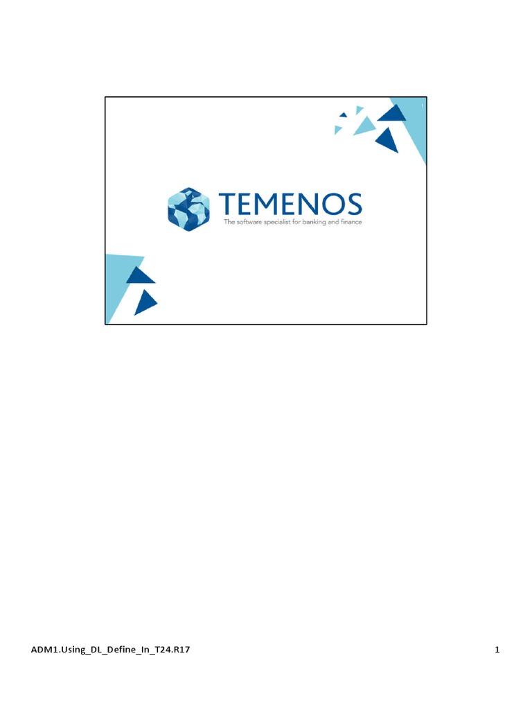 Adm1using Dl Define In T24r17 Pdf 