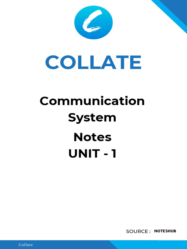 Collate CS Unit-1 Notes PDF | PDF